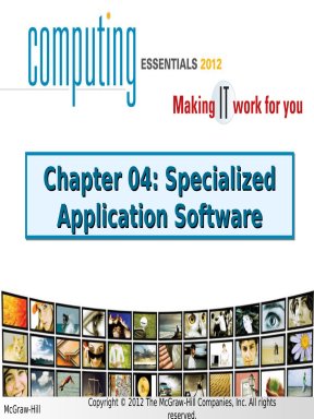 Specialized application software (NHẬP môn điện TOÁN SLIDE)