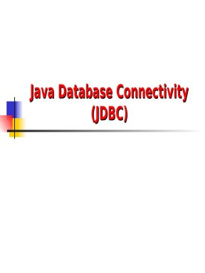Java database connectivity (JDBC) (lập TRÌNH MẠNG cơ bản SLIDE)