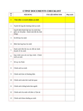 Checklist C-TPAT