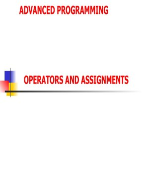 Java basics 2 operators (lập TRÌNH NÂNG CAO SLIDE)