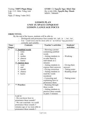 Lesson plan - Unit 15: Space conquest - Lesson: Language focus