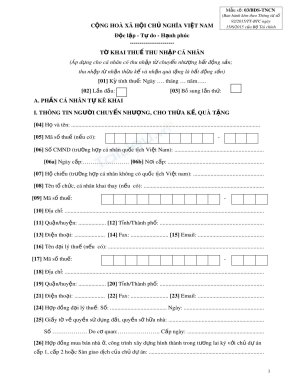 Tờ khai thuế thu nhập cá nhân (Mẫu số 03 BĐS-TNCN) - TRƯỜNG CÁN BỘ QUẢN LÝ GIÁO DỤC THÀNH PHỐ HỒ ...