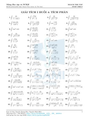 300 câu tích phân SAMI HUST