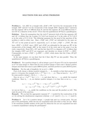 Đề thi Olympic Toán học APMO năm 2010