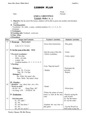lesson plan lang bien junior high school english 6 lesson plan week ...