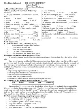 1 hieu thanh highs chool the second term test subject english 7 allowed ...