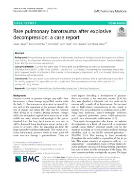 Rare pulmonary barotrauma after explosive decompression: A case report
