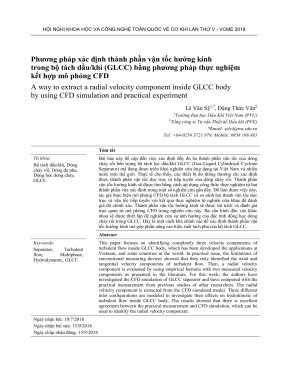 Phương pháp xác định thành phần vận tốc hướng kính trong bộ tách dầu ...