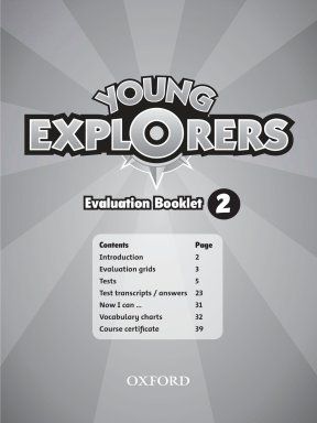 Oxford young explorers 2 evaluation booklets