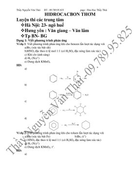 CHUYÊN đề 4 hidrocacbon