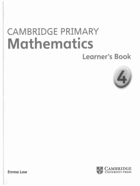Cambridge primary mathematics 4 learner’s book