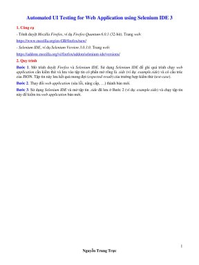 Automated UI Testing for Web Application using Selenium IDE 3