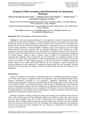 Analysis of Raft Foundation with EPS Geofoam for Earthquake Resistant