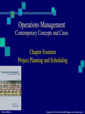 Lecture Introduction to operations management - Chapter 14: Project ...