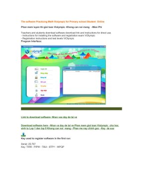 The software Practicing Math Violympic for Primary school Student ...