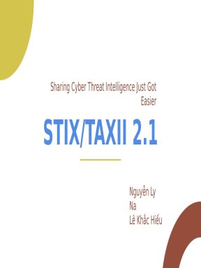 Tìm hiểu STIX/TAXII trong chia sẻ Threat Intelligence