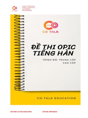 Tài liệu ôn thi opic tiếng hàn