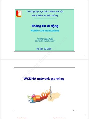 Slide thông tin di động đại học bách khoa hà nội chương 11 WCDMA network planning