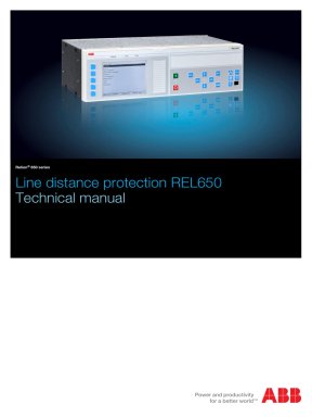 Application manual relay REL650
