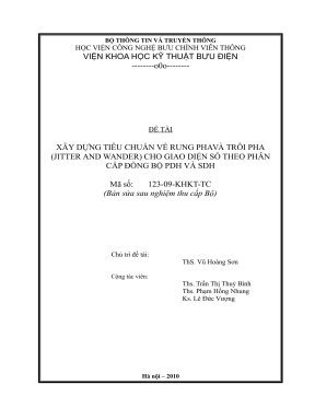 XÂY DỰNG TIÊU CHUẨN về RUNG PHAVÀ TRÔI PHA (JITTER AND WANDER) CHO GIAO ...
