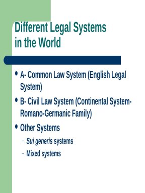 Different Legal Systems in the World