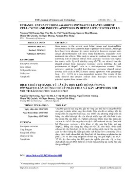 Dịch chiết ethanol từ lá cây đơn lưỡi hổ (Sauropus rostratus) làm dừng ...