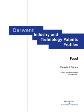 Derwent Industry and Technology PatentsProfiles