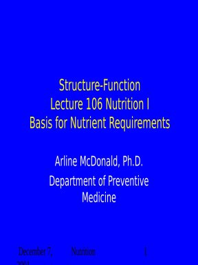 Structure function nutrition