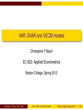 VAR, SVAR VA VECM MODEL WITH STATA
