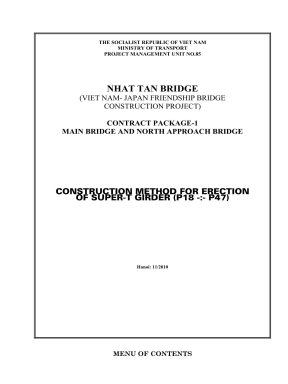 Construction method statement of erection of super t girder