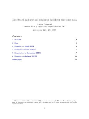 Distributed lag linear and non linear models for time series data