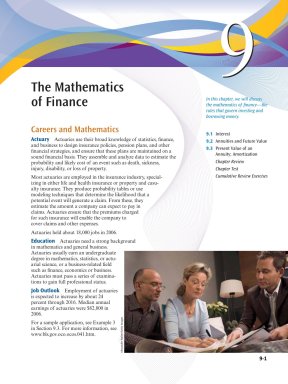 The mathematics of finance