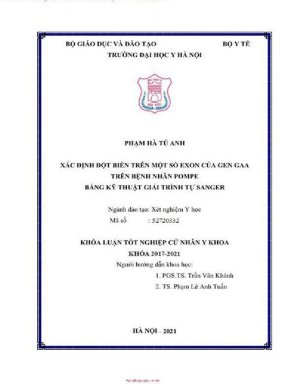 Xác định đột biến trên một số exon của gen GAA trên bệnh nhân pompe ...