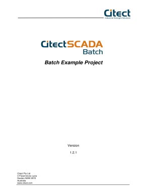 Citect SCADA batch example