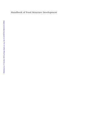 Handbook of food structure development