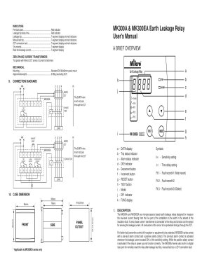 MIKRO MK300A MK300EA Earth Leakage Relay