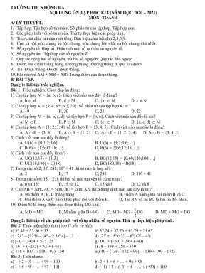 noi dung on tap hoc ki 1 toan 6 nam 2020 2021 truong thcs dong da ha noi