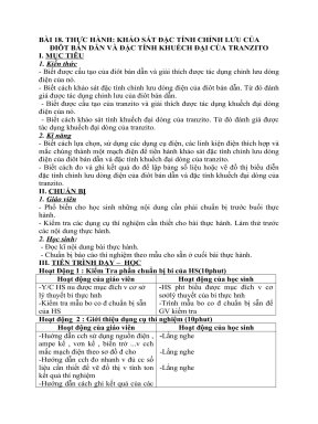 Bai 18 Thuc hanh Khao sat dac tinh chinh luu cua diot ban dan va dac ...