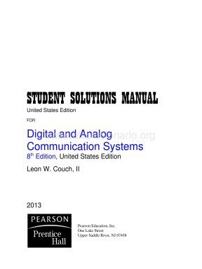 Solutions digital and analog communication systems leon w couch 8th ...
