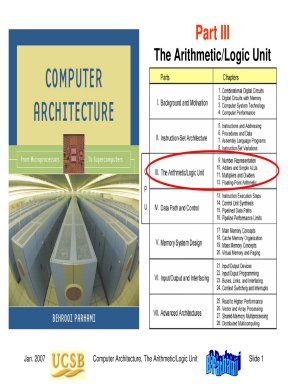 Computer architecture Part III The ArithmeticLogic Unit