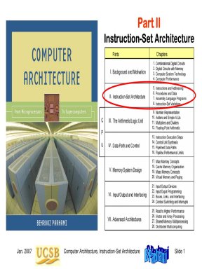 Computer architecture Part II InstructionSet Architecture