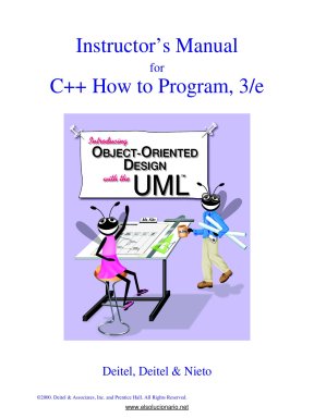 How to program c++ instructors manual deitel