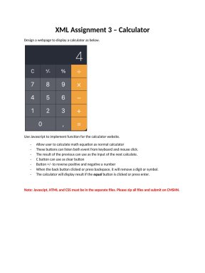 Assignment 3 Calculator