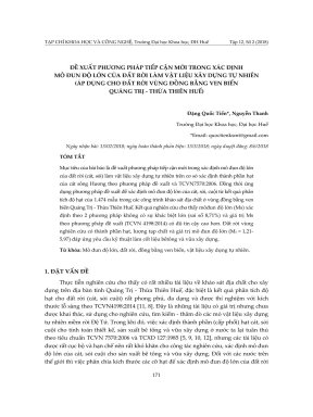 BCKH Đề xuất phương pháp tiếp cận mới trong xác định mô đun độ lớn của ...