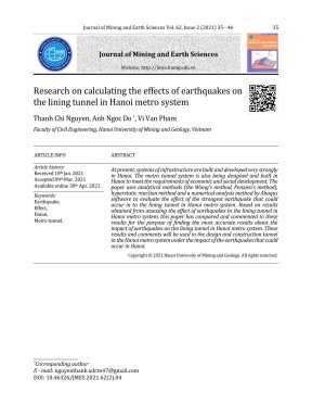 BCKH Nghiên cứu tính toán ảnh hưởng của động đất đến kết cấu chống của ...