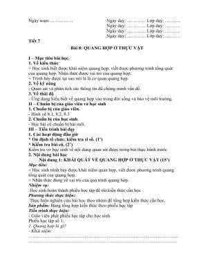 Bai 8 Quang hop o thuc vat PTNL