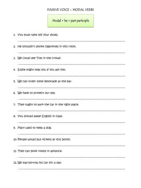 Passive voice Modal verbs
