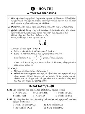 Hoa hoc 8 Chuong 1Bai 6Hoa Tri Tom tat ly thuyet Bai tap tu luan Bai tap trac nghiem