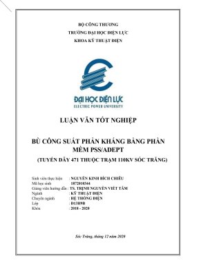 LUẬN VĂN TỐT NGHIỆP BÙ CÔNG SUẤT PHẢN KHÁNG BẰNG PHẦN MỀM PSS ADEPT ...