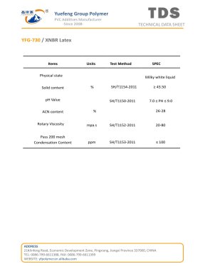 【YFG-730】TDS of Medical grade NBR Latex (1)